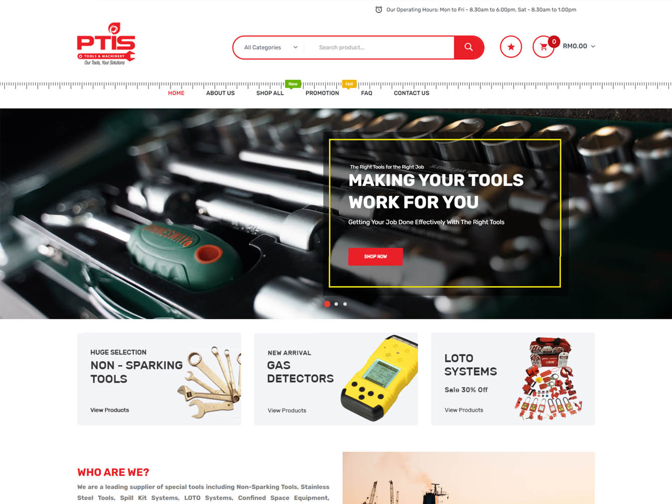 PTIS Tools & Machinery Sdn Bhd - Buildic- Web Design and eCommerce ...